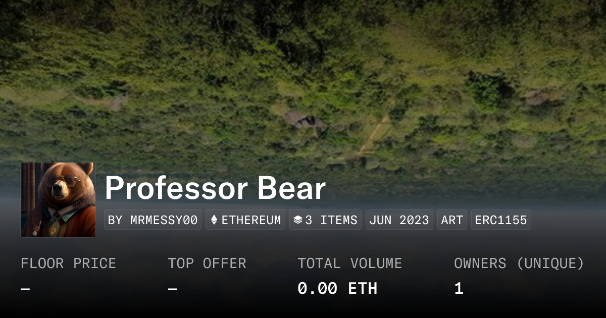 Professor Bear - Collection | OpenSea