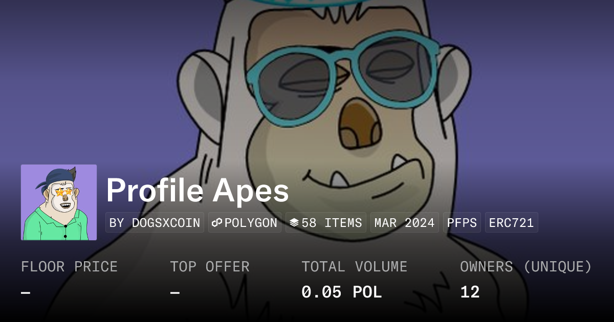 Profile Apes - Collection | OpenSea
