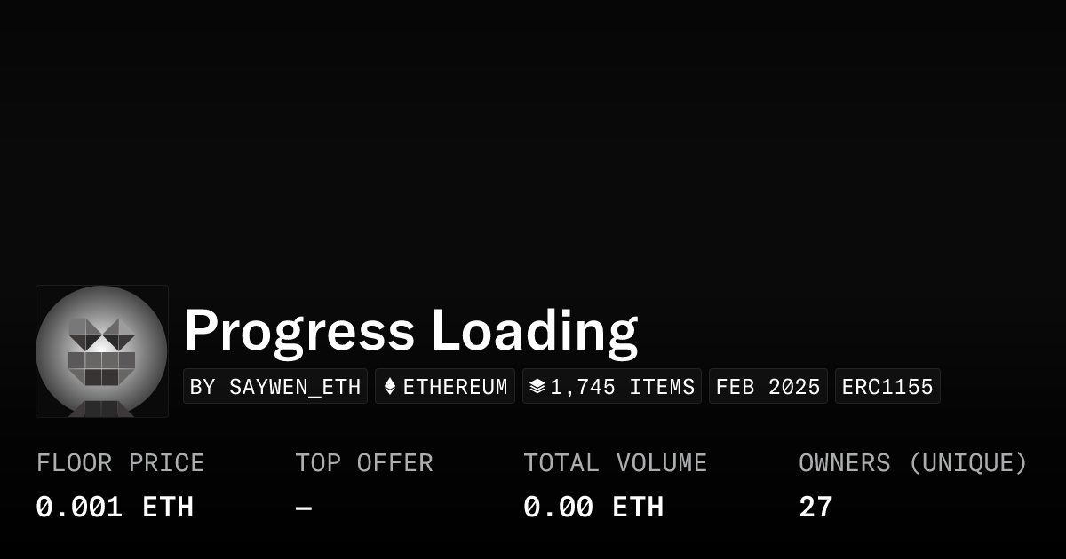 Progress Loading - Collection | OpenSea