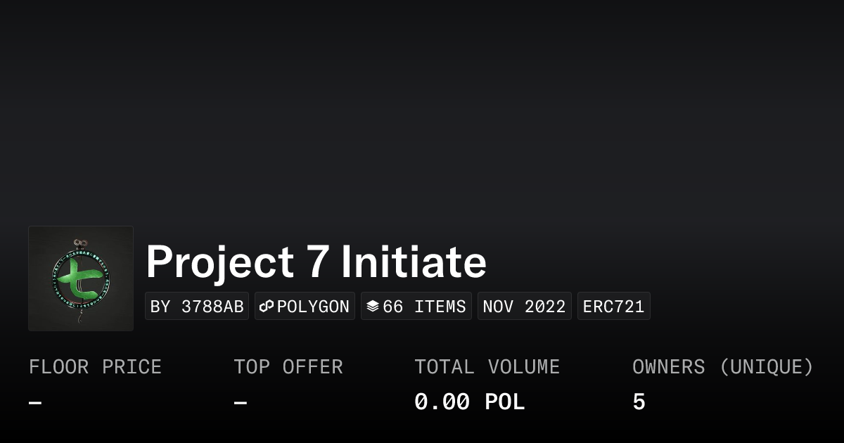 Project 7 Initiate - Collection | OpenSea