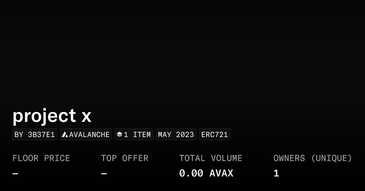 project x - Collection | OpenSea