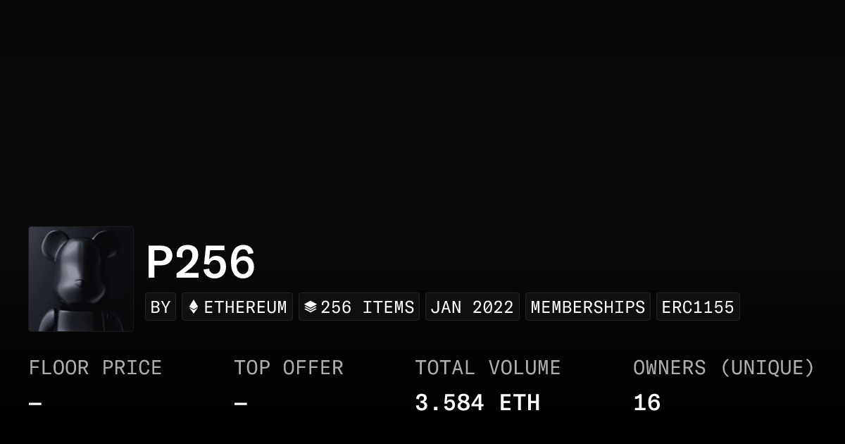 P256 0.10 ETH - Collection | OpenSea