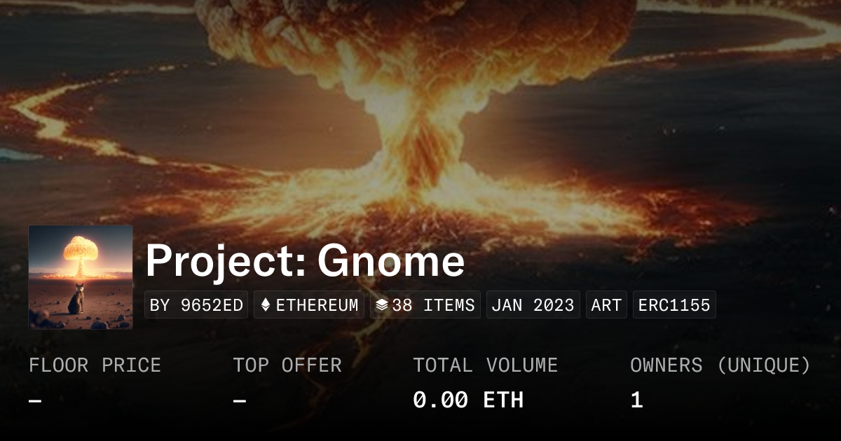 Project: Gnome - Collection | OpenSea