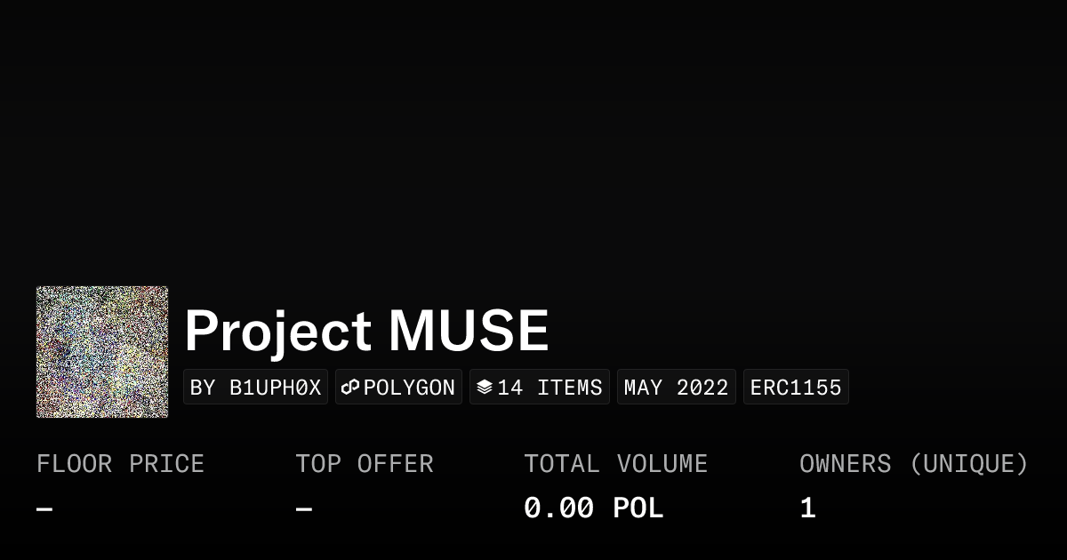 Project MUSE - Collection | OpenSea