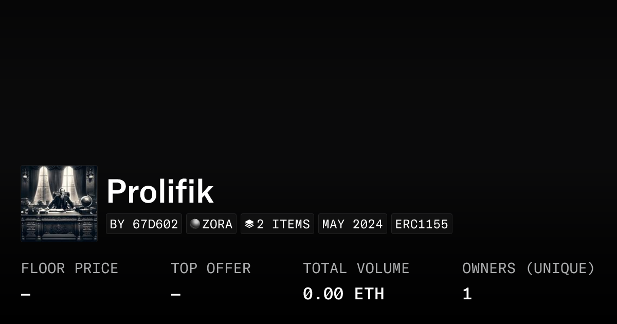 Prolifik - Collection | OpenSea