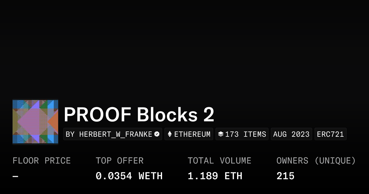 PROOF Blocks 2 - Collection | OpenSea