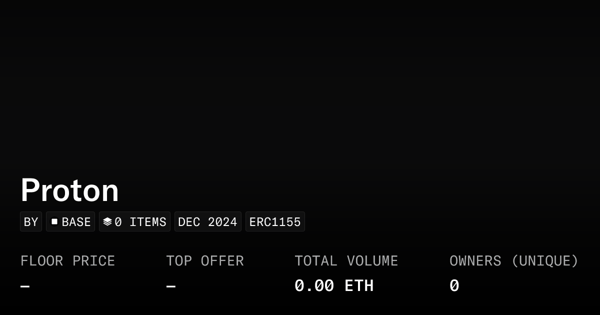 Proton - Collection | OpenSea