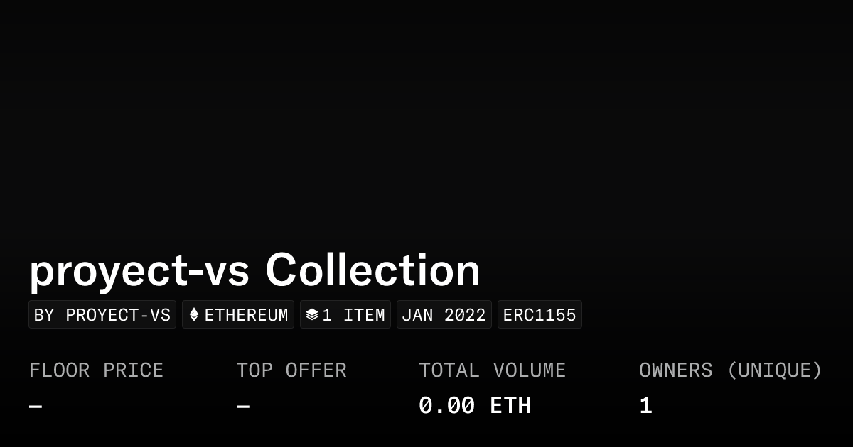 proyect-vs Collection - Collection | OpenSea