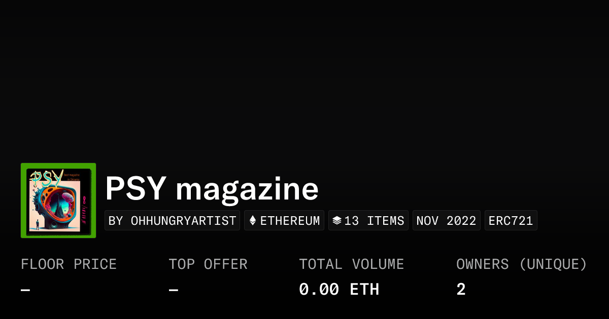PSY magazine - Collection | OpenSea