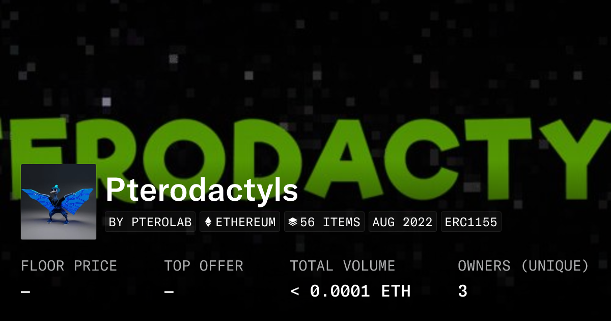 Pterodactyls - Collection | OpenSea