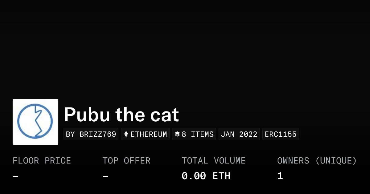 Pubu the cat - Collection | OpenSea