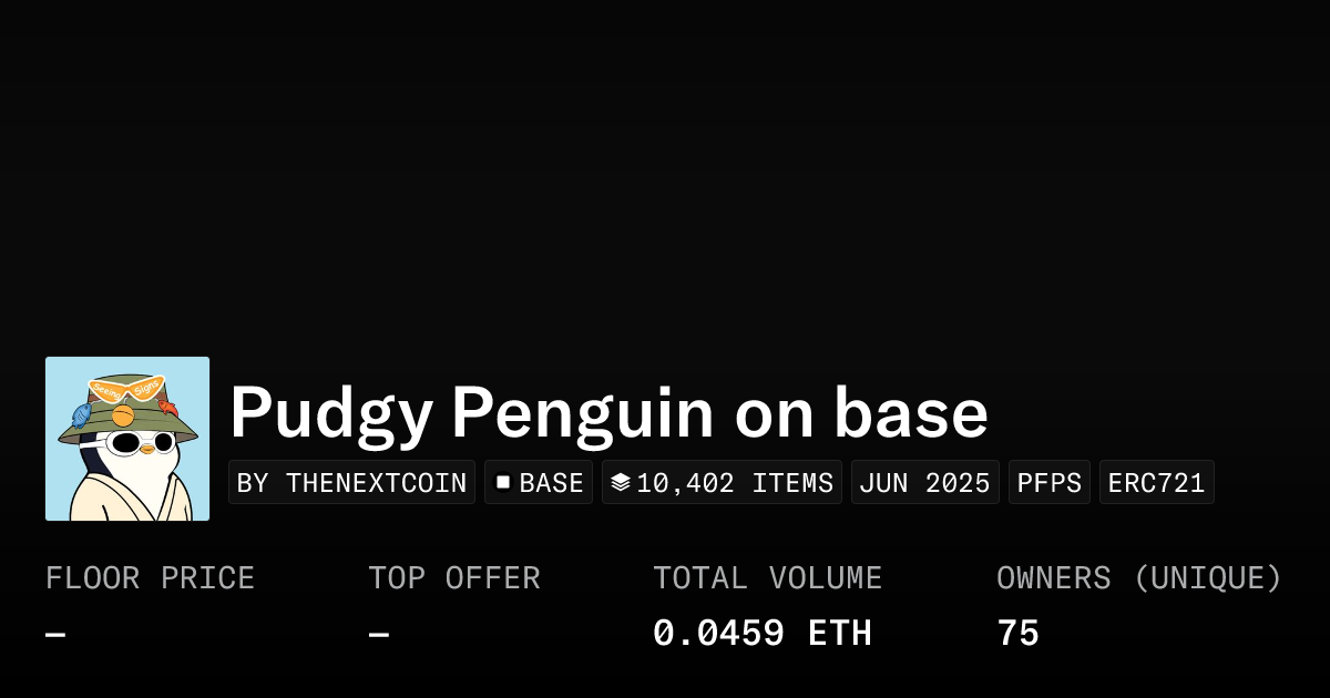 Pudgy Penguin on base - Collection | OpenSea