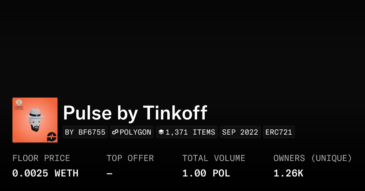 Pulse by Tinkoff - Collection | OpenSea