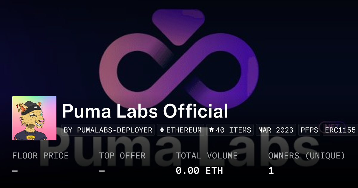 Puma Labs Official - Collection | OpenSea