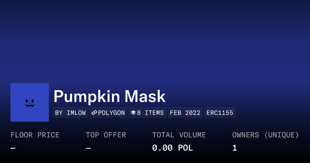 Pumpkin Mask - Collection | OpenSea