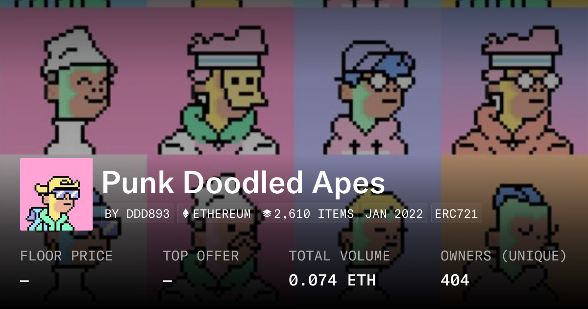 Punk Doodled Apes - Collection | OpenSea