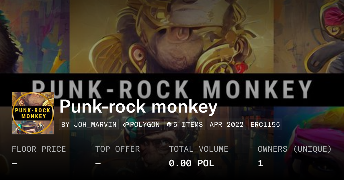 Punk-rock monkey - Collection | OpenSea