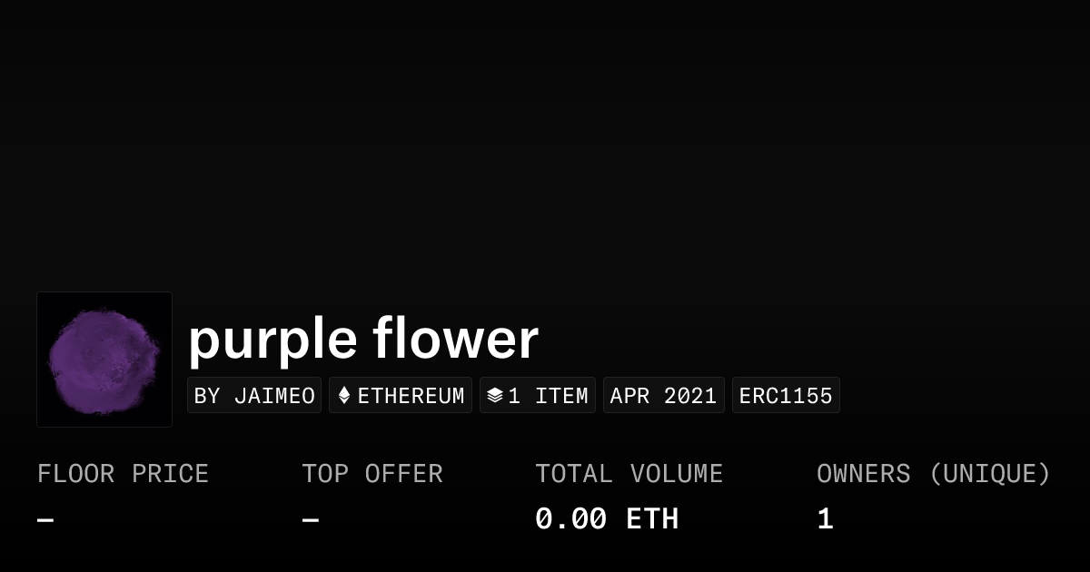 purple flower - Collection | OpenSea