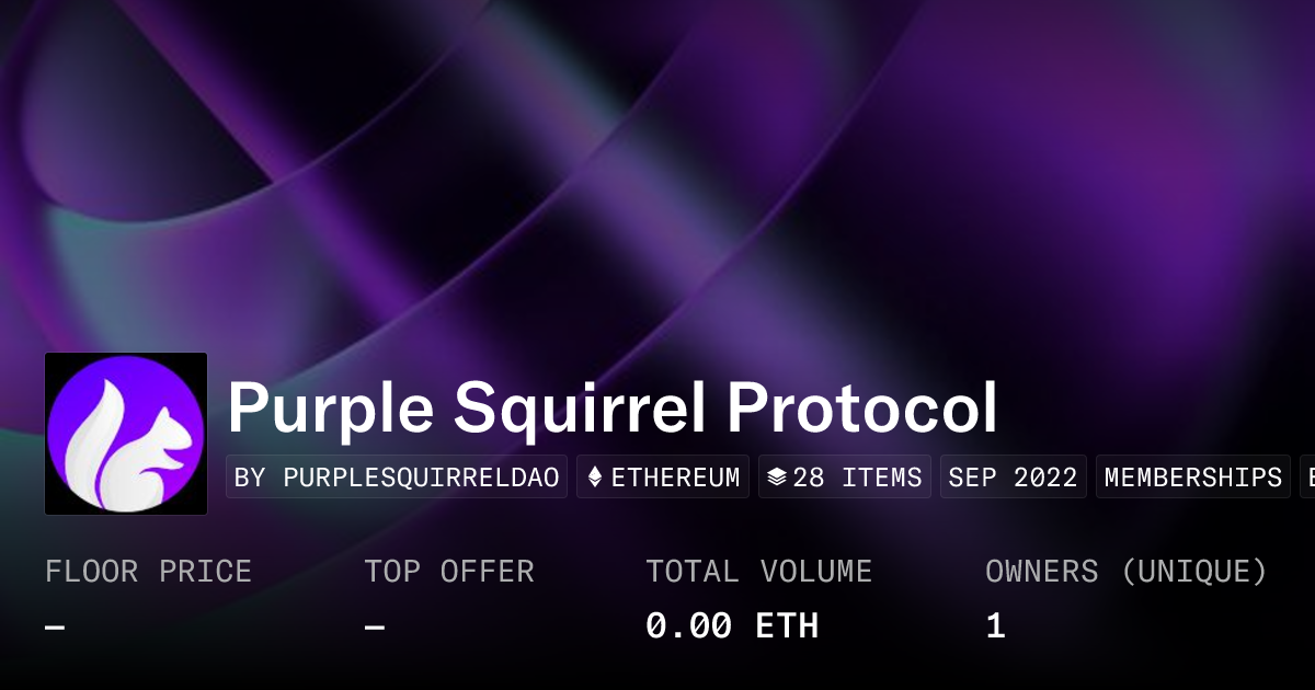Purple Squirrel Protocol - Collection | OpenSea