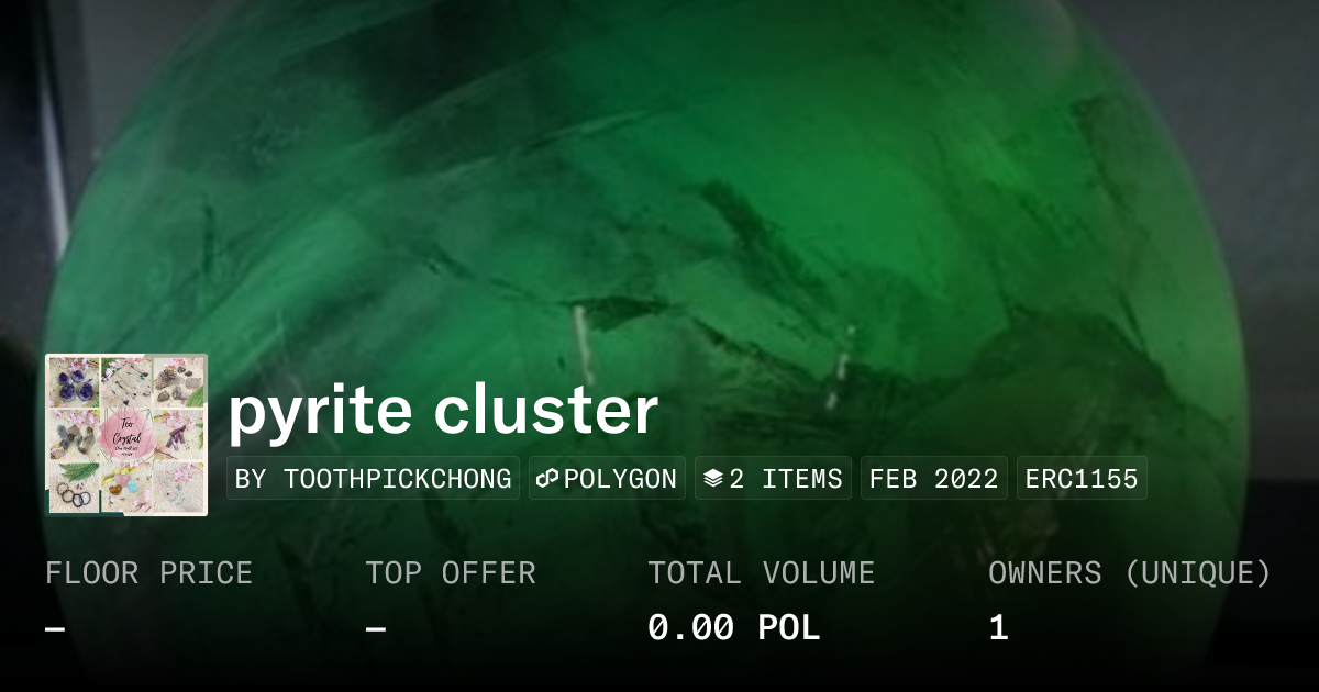 pyrite cluster - Collection | OpenSea