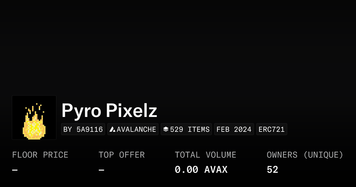 Pyro Pixelz - Collection | OpenSea