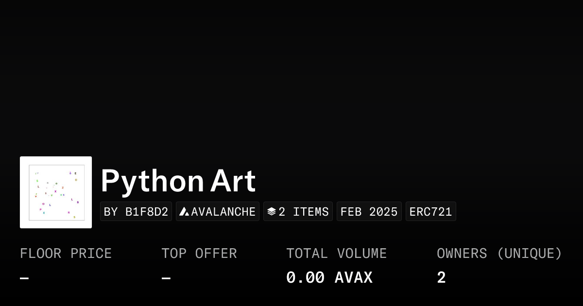 Python Art - Collection | OpenSea