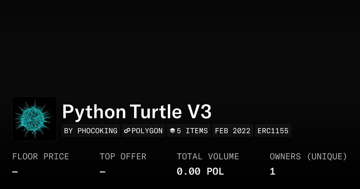 Python Turtle V3 - Collection | OpenSea