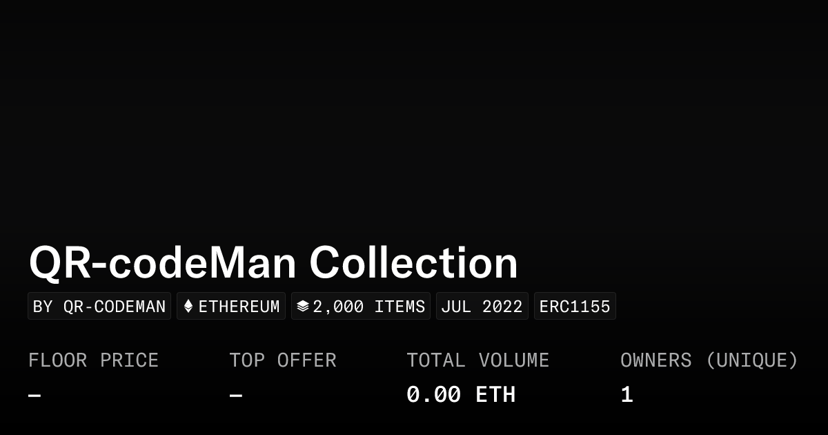 QR-codeMan Collection - Collection | OpenSea