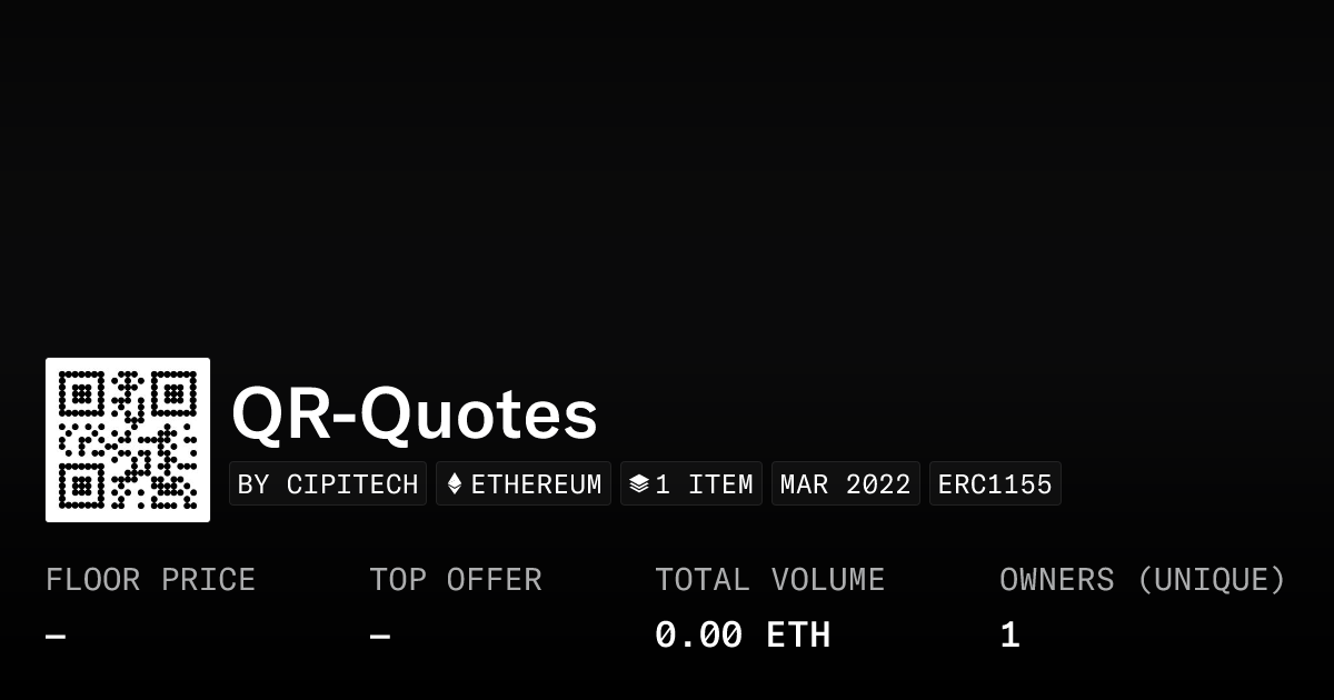 QR-Quotes - Collection | OpenSea