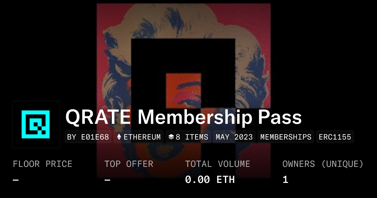 QRATE Membership Pass - Collection | OpenSea