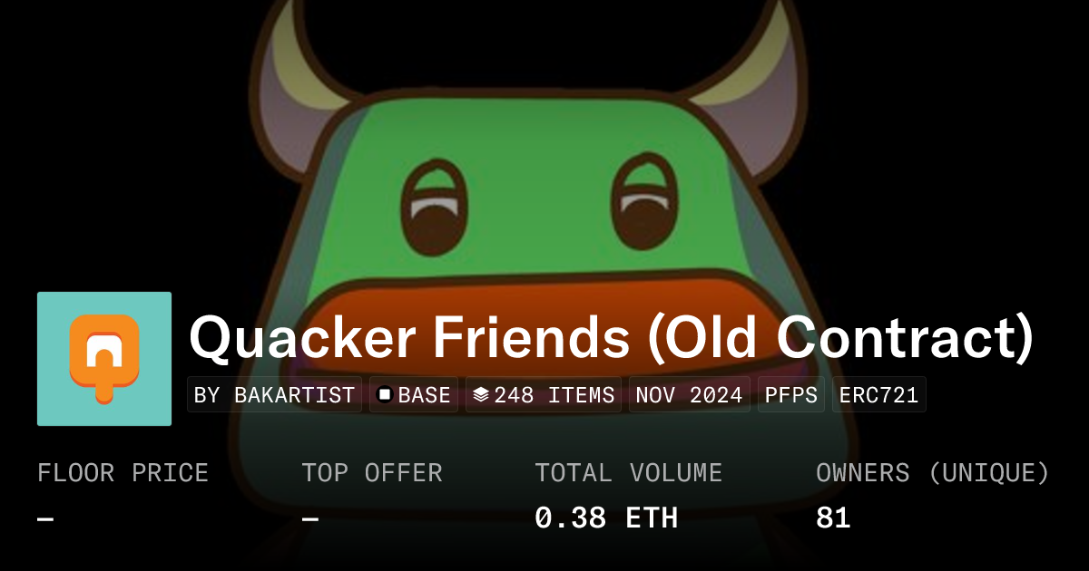 Quacker Friends (Old Contract) - Collection | OpenSea