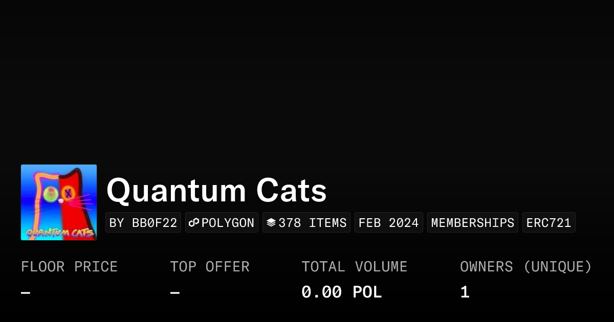 Quantum Cats - Collection | OpenSea