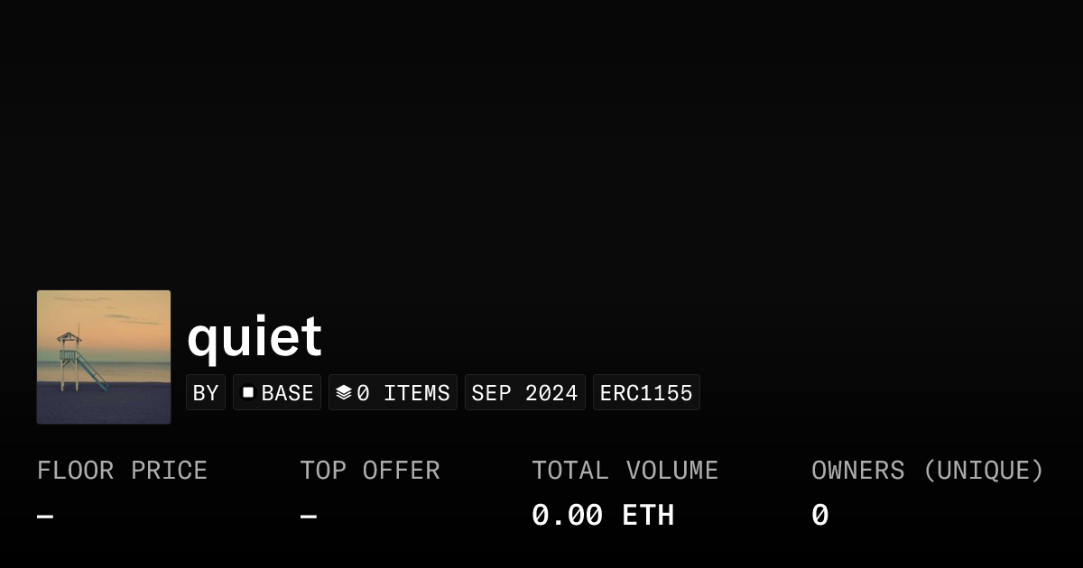 quiet - Collection | OpenSea