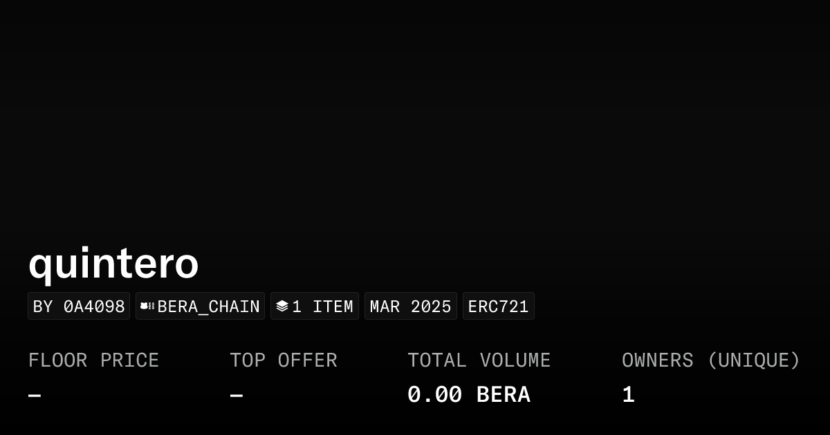 quintero - Collection | OpenSea