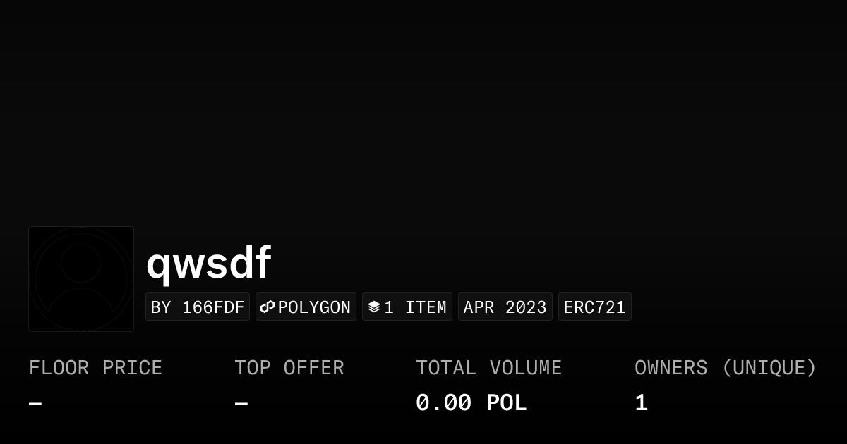 qwsdf - Collection | OpenSea