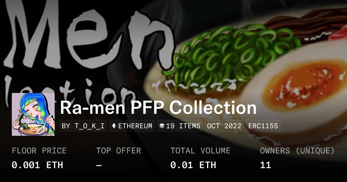 Ra-men PFP Collection - Colección | OpenSea