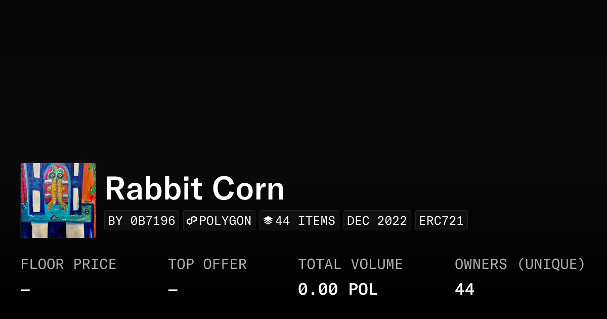 Rabbit Corn - Collection | OpenSea