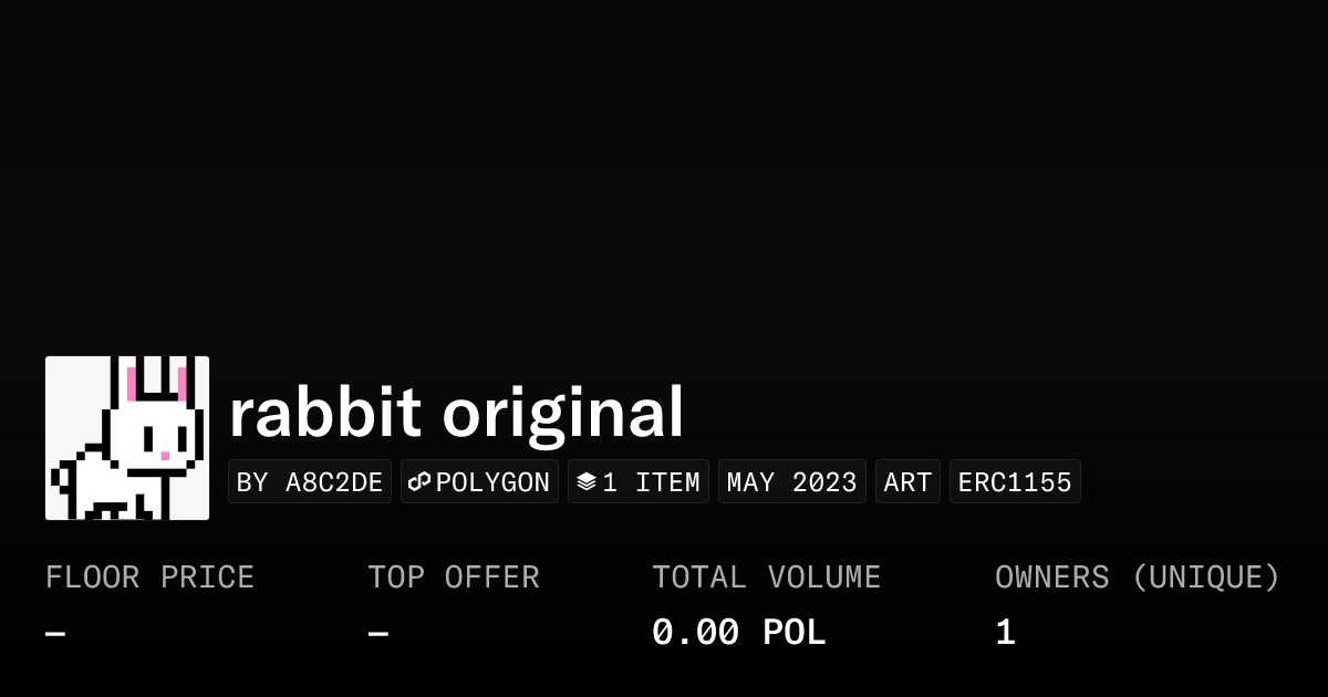 rabbit original - Collection | OpenSea