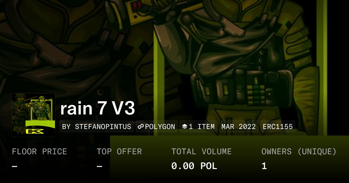 rain 7 V3 - Collection | OpenSea