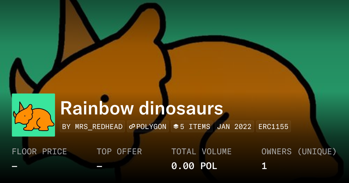 Rainbow dinosaurs - Collection | OpenSea