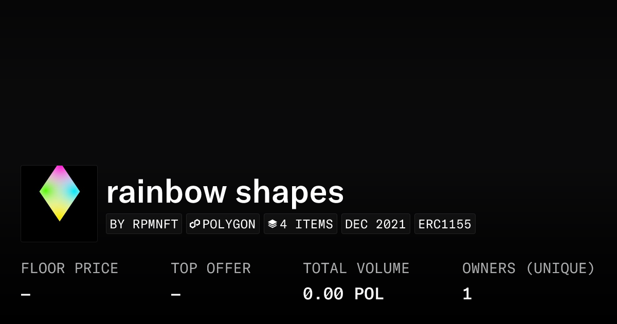 rainbow shapes - Collection | OpenSea