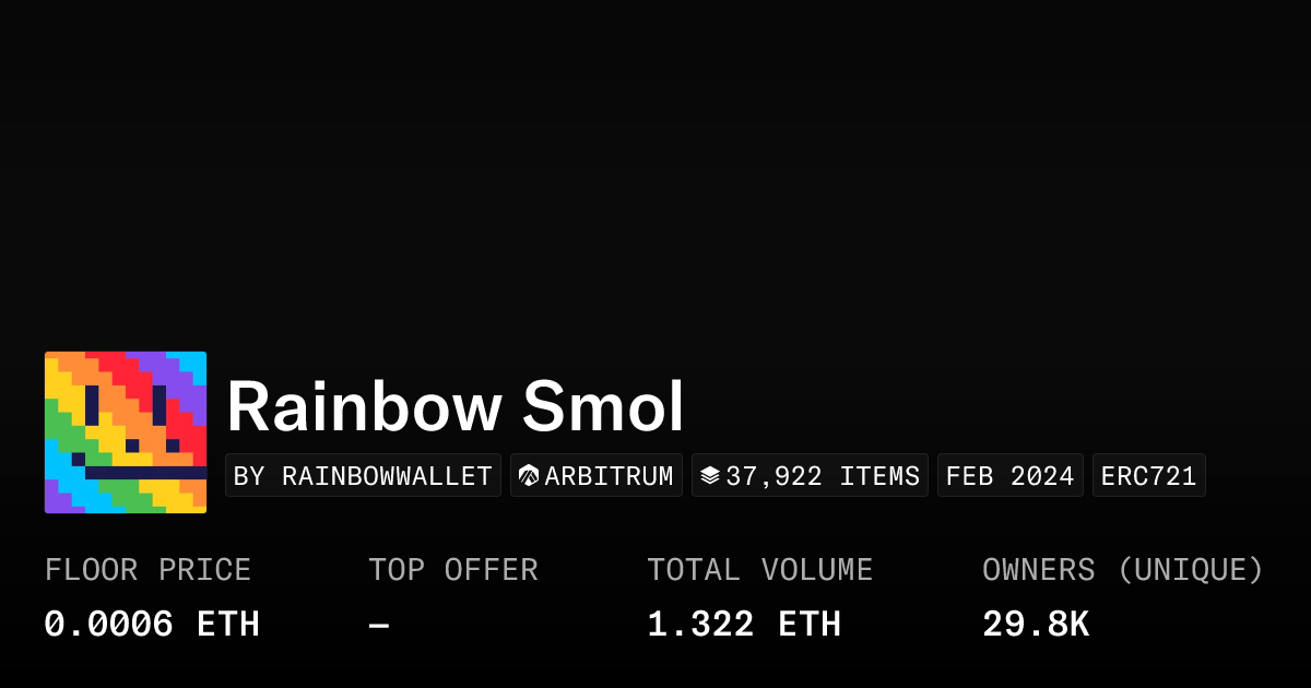 Rainbow Smol - Collection | OpenSea