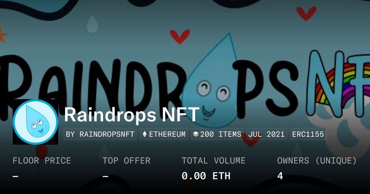 Raindrops NFT - Collection | OpenSea