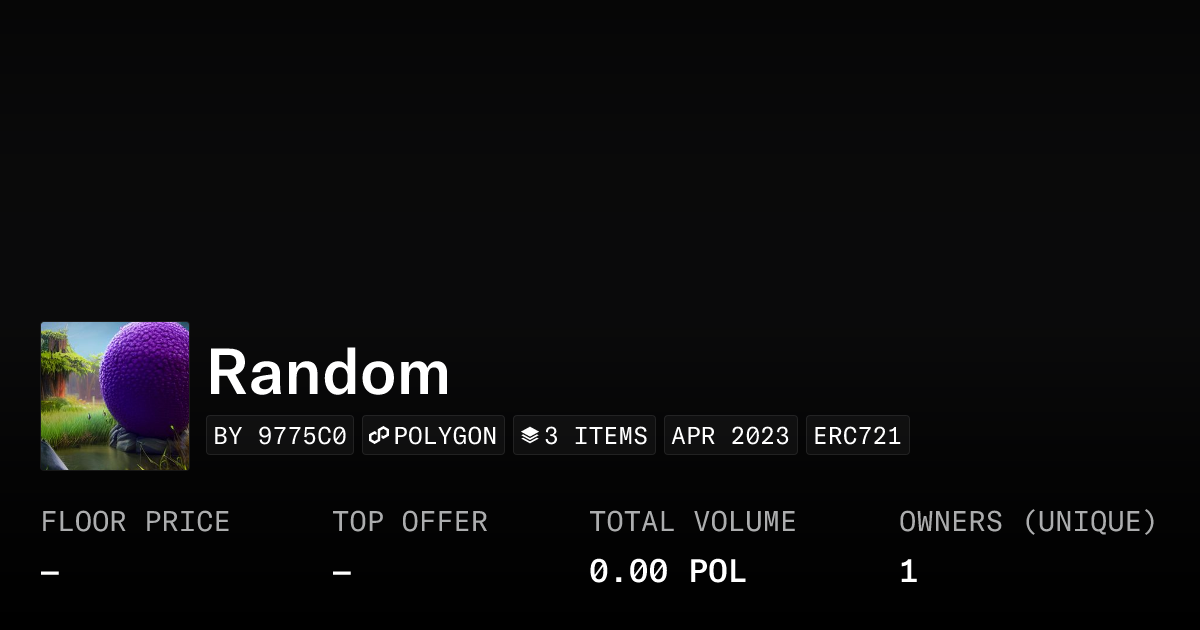 Random - Collection | OpenSea