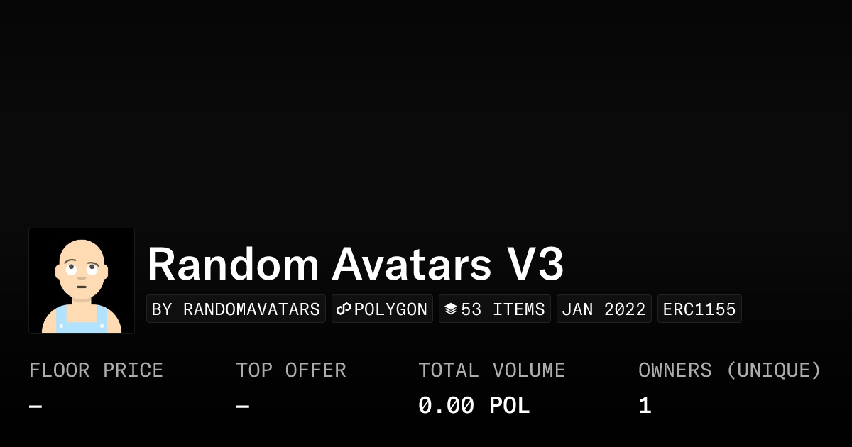 Random Avatars V3 - Collection | OpenSea