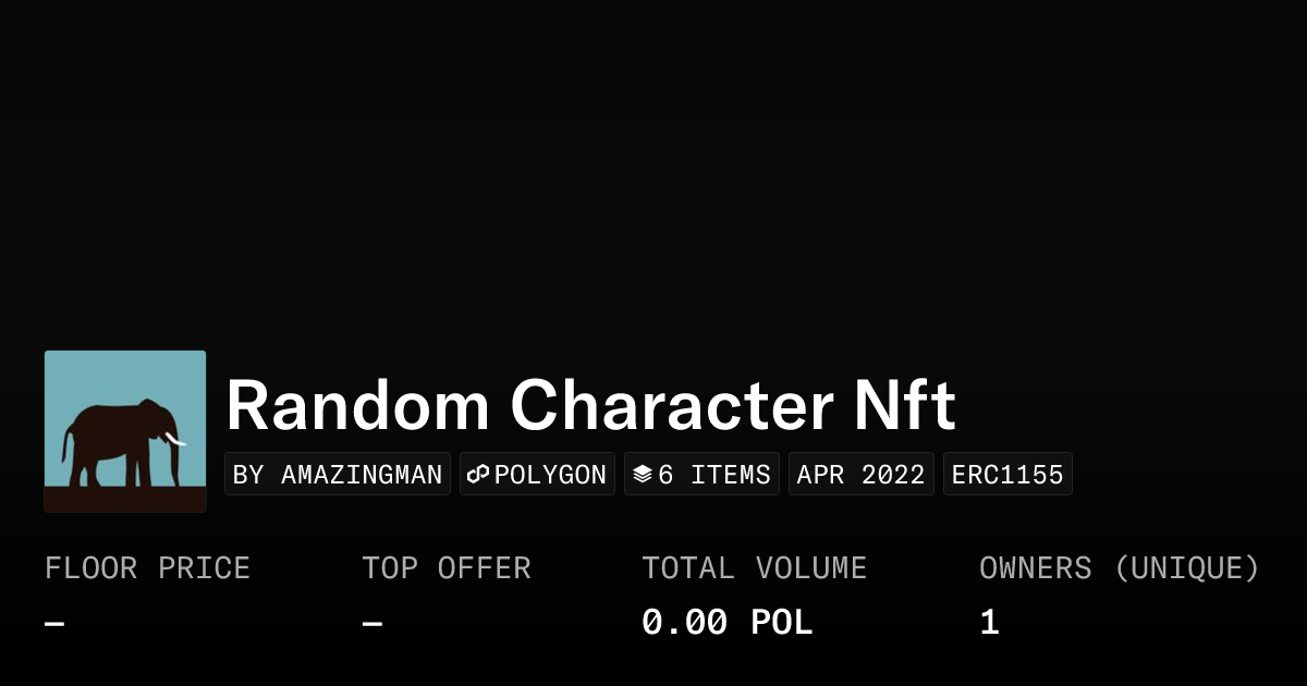 Random Character Nft - Collection | OpenSea