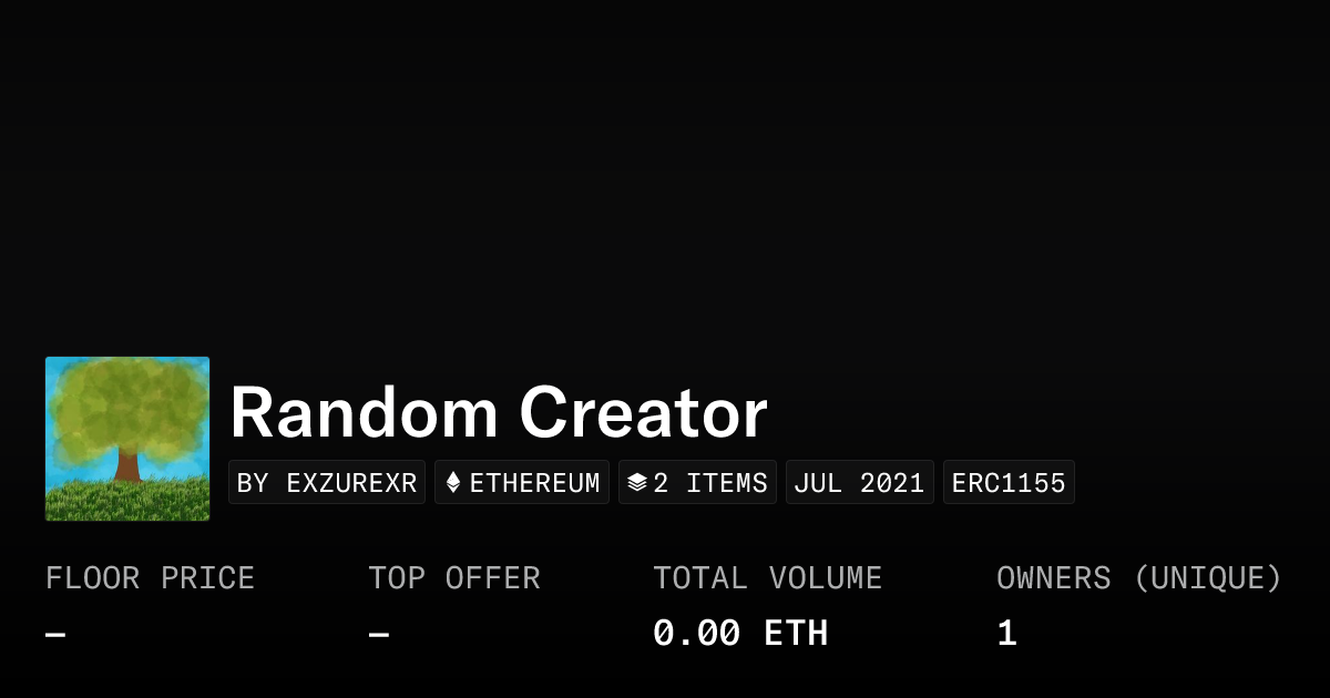 Random Creator - Collection | OpenSea