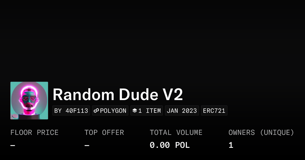 Random Dude V2 - Collection | OpenSea