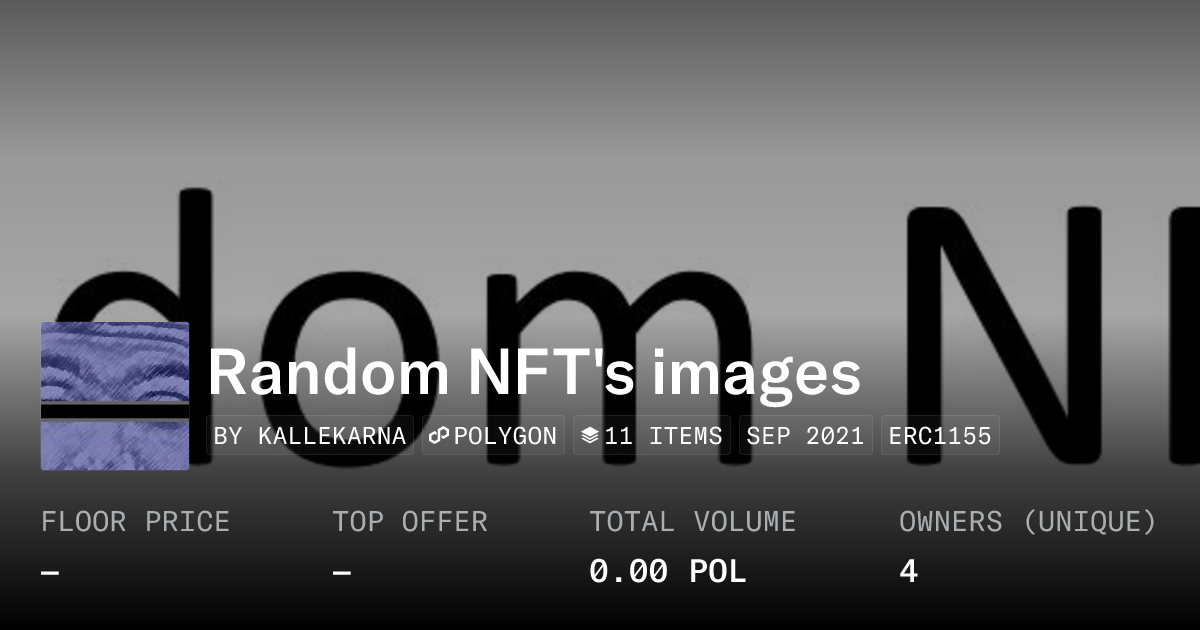 Random NFT's images - Collection | OpenSea