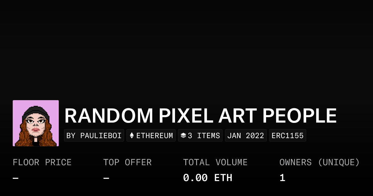 RANDOM PIXEL ART PEOPLE - Collection | OpenSea